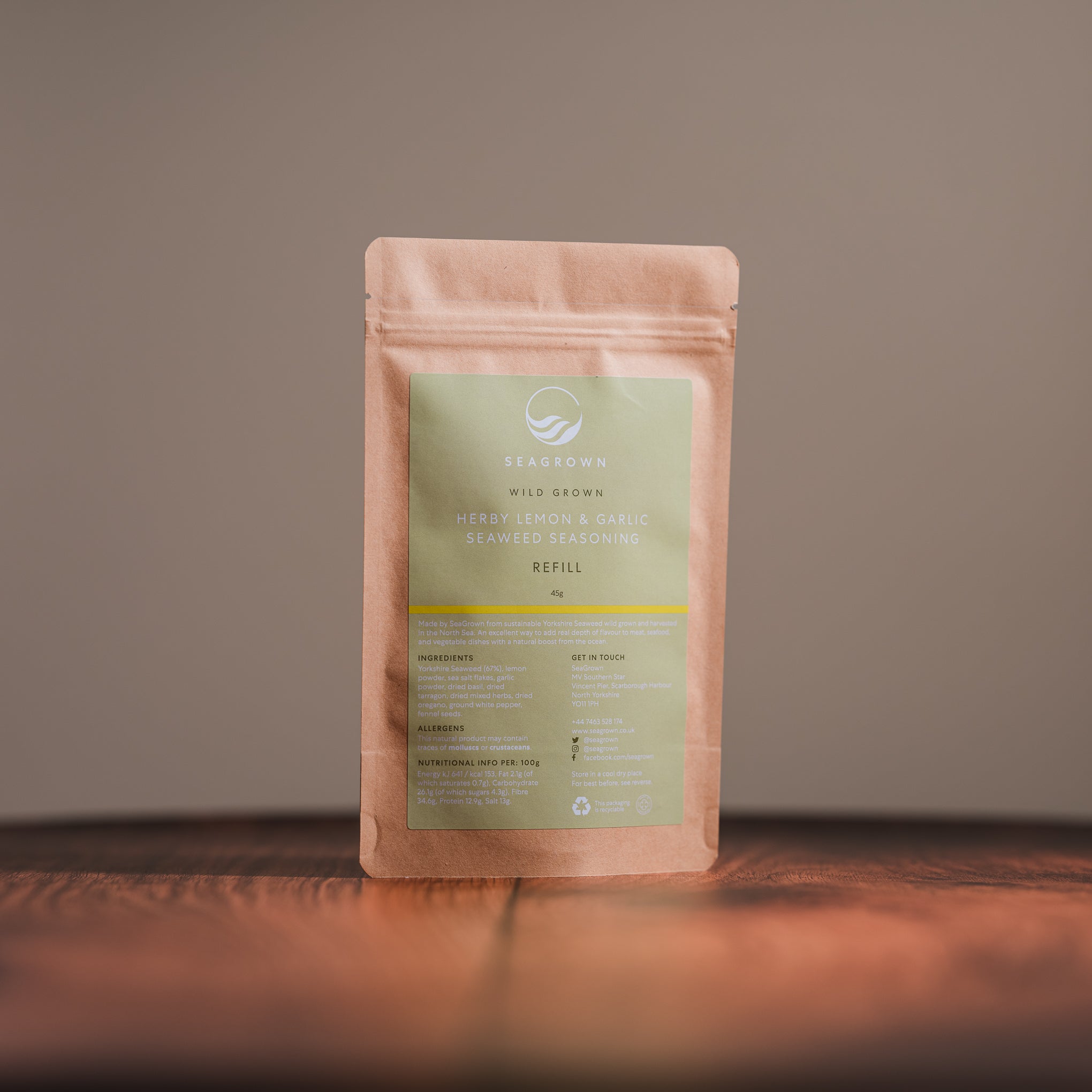 Herby Lemon & Garlic Seaweed Seasoning – SeaGrown